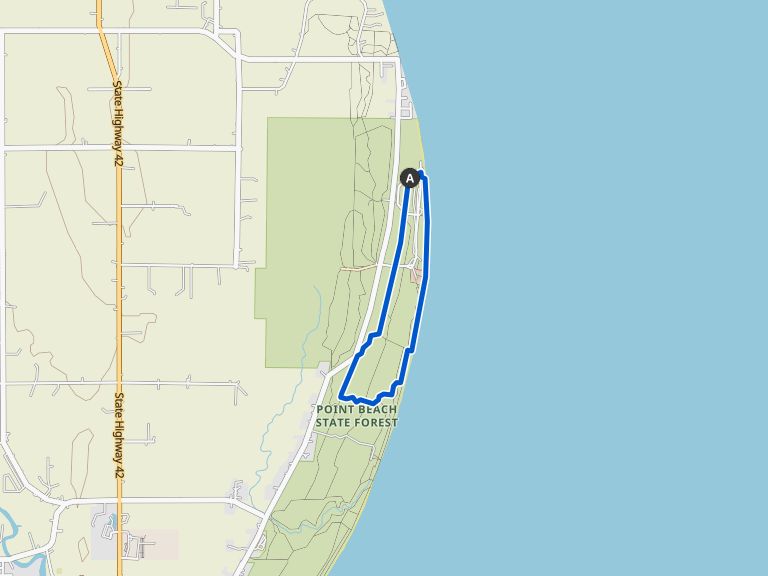 Rawley Point Lighthouse Loop — Point Beach State Forest | randonnée ...